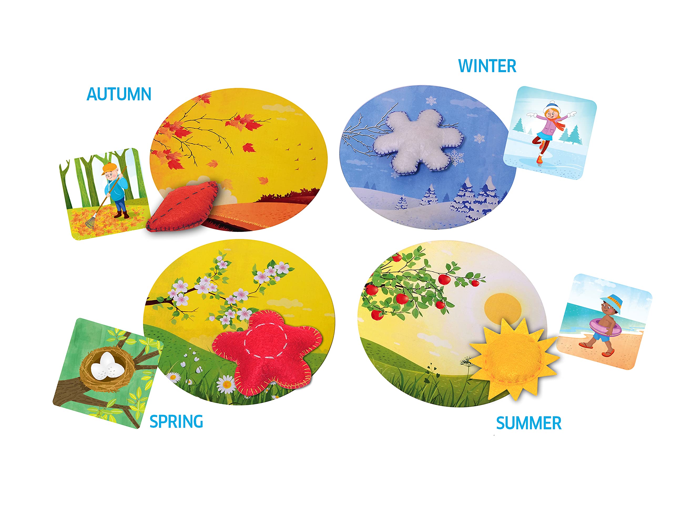 Chalk and Chuckles Season Wise Preschool Game, Fun Learning, Gifts for Boys and Girls Ages 3 to 6 Years