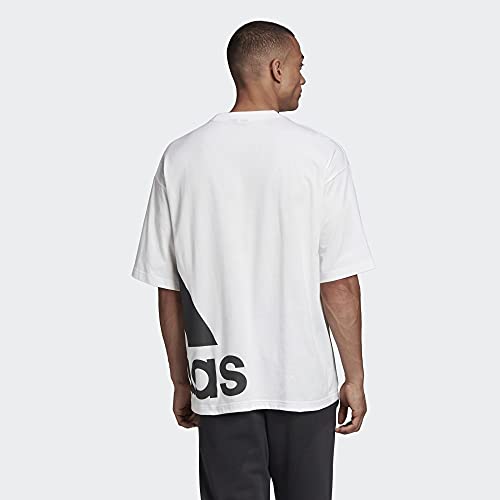 adidas mens Big Badge of Sport Boxy Tee White/Black XX-Large