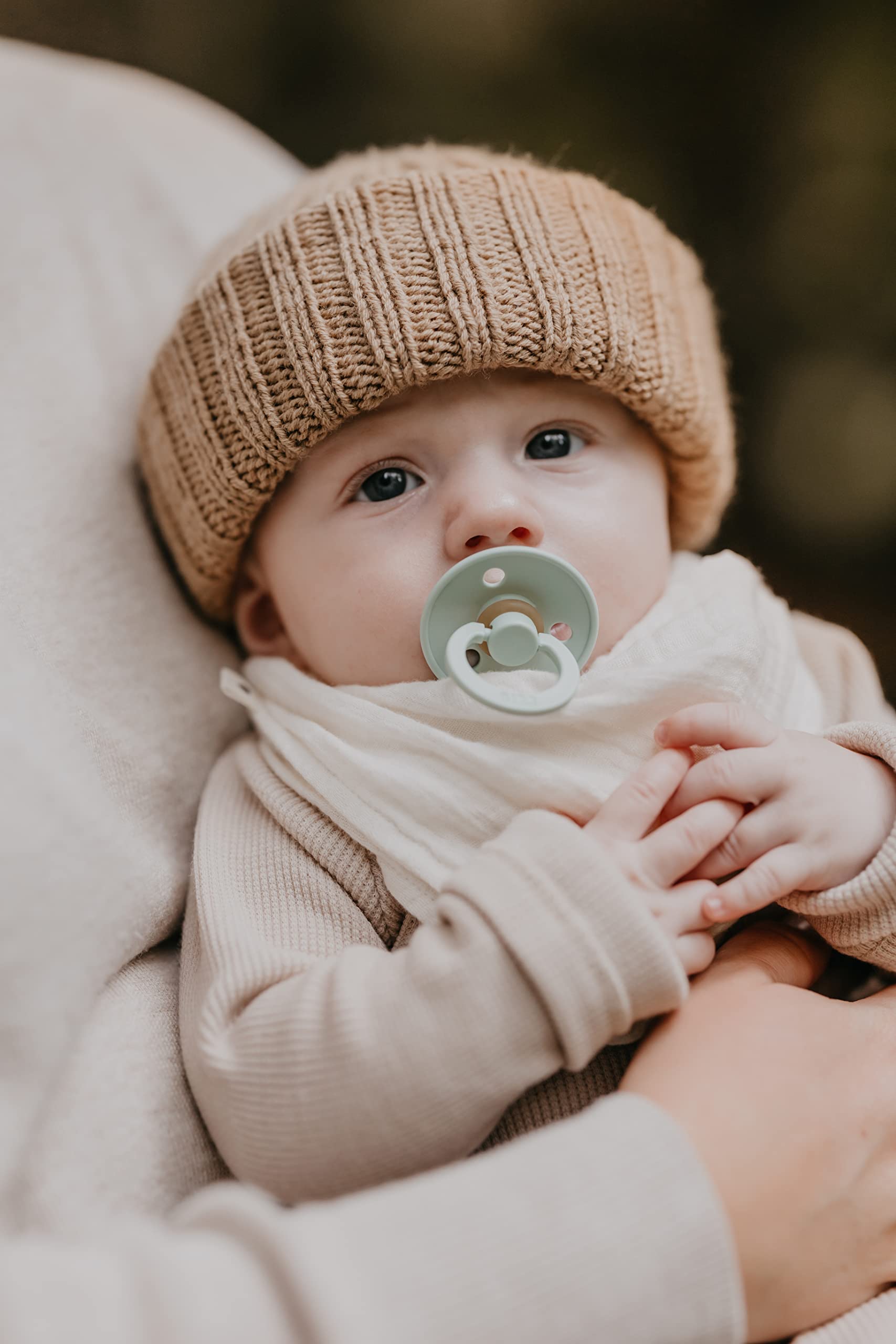Bibs Bandana Ultra-soft GOTS-certified Danish design, Onesize (0-36 Months), Dark Oak