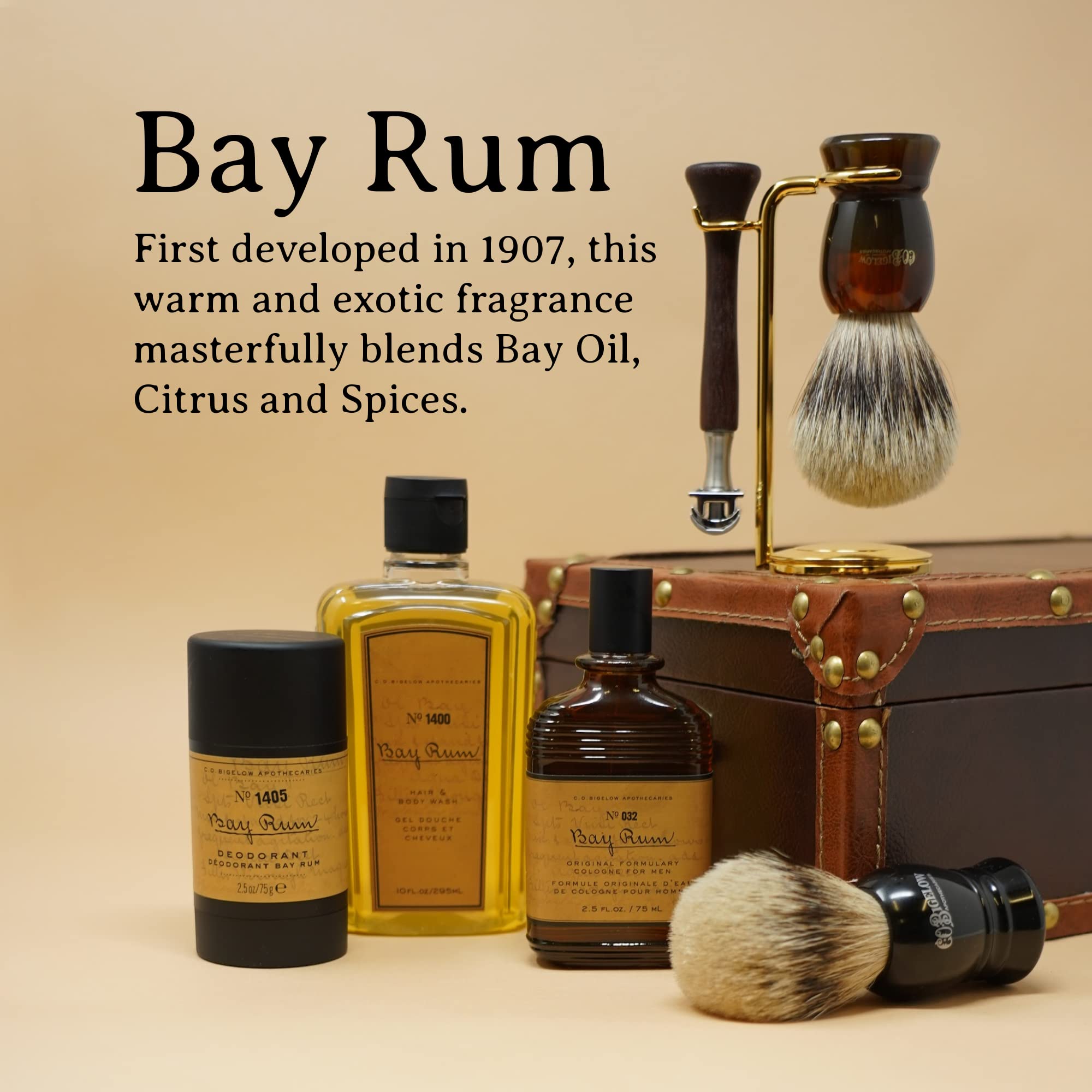 C.O. Bigelow Bay Rum Cologne for Men, Citrus and Spice Fragrance for Men