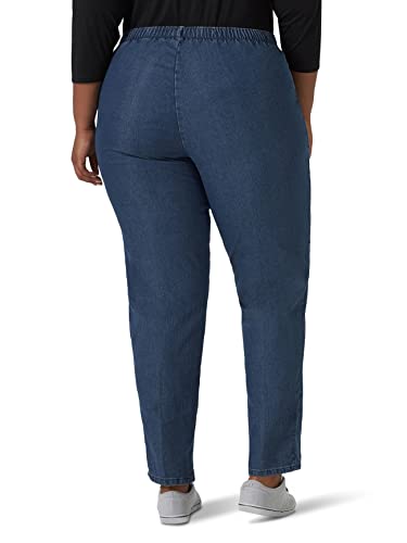 Chic Classic Collection Women's Stretch Elastic Waist Pull-On Legging Pant Mid Shade Denim 14 Petite