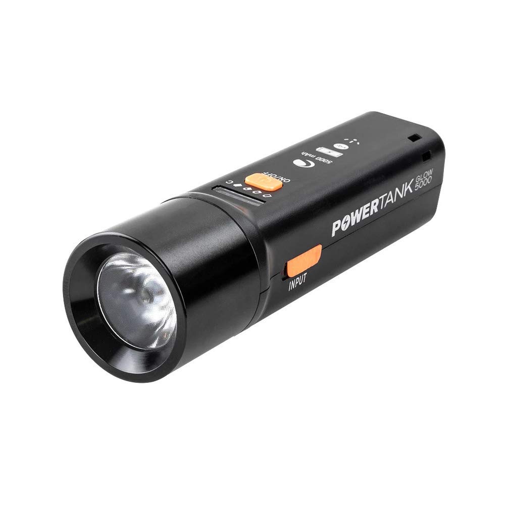 Celestron - PowerTank Glow 5000 - Portable USB Rechargeable Power Bank + Red Flashlight - 5000 mAh Capacity & Car Battery Adapter for All Nexstar Telescopes