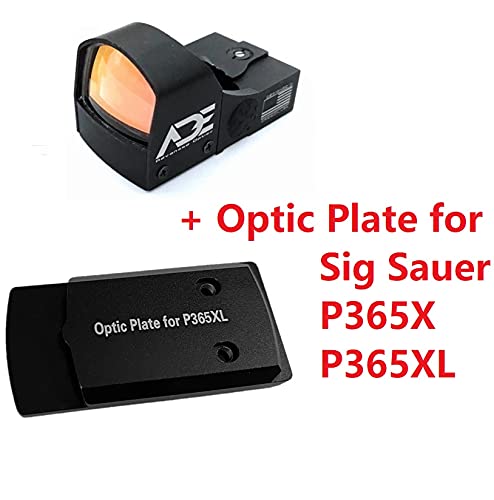 Ade Advanced Optics Crusader RD3-009 Red Dot Reflex Sight + Optic Mounting Plate for Sig Sauer P365XL/P365X Handgun