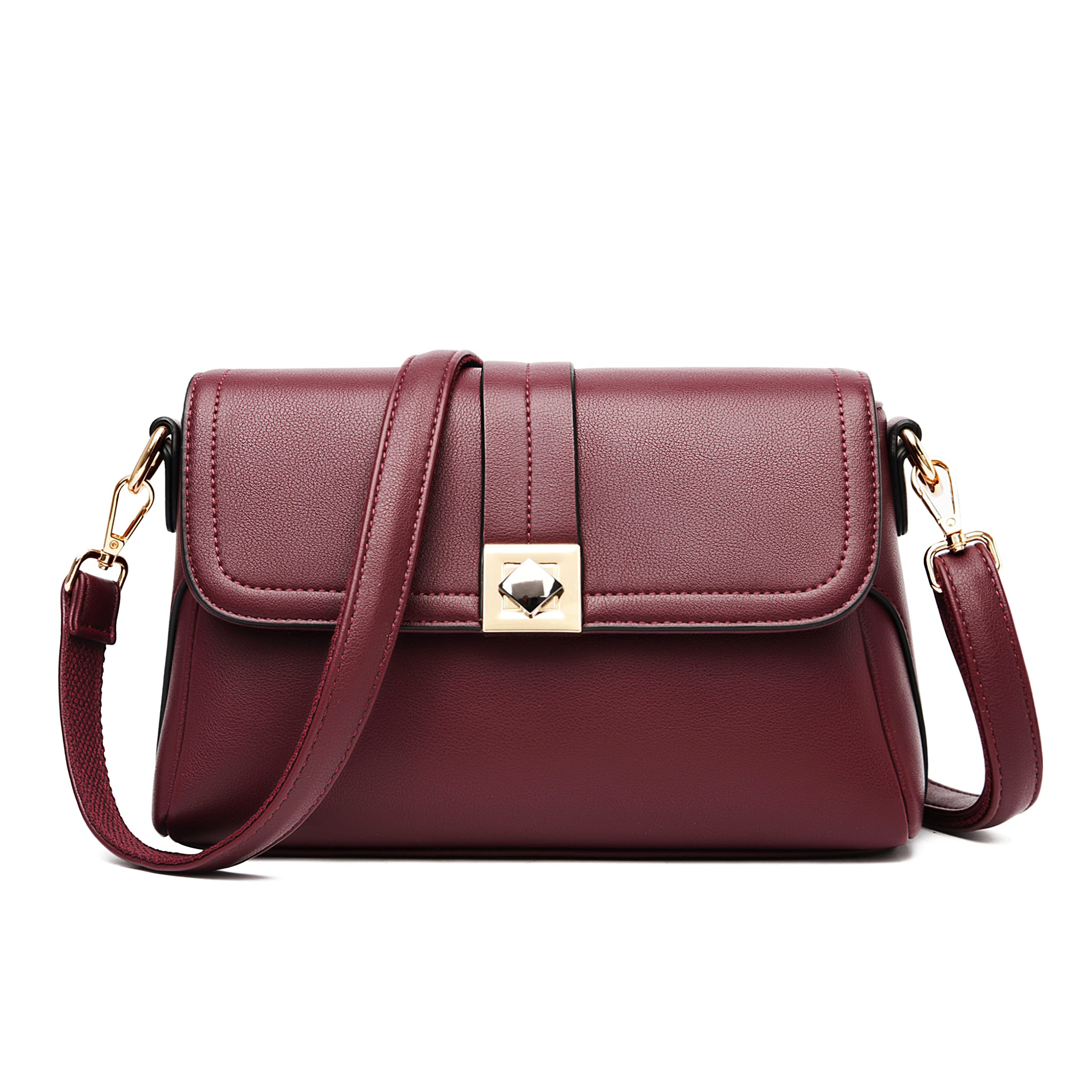 FSD.WG Women Tassel Zipper Pocket Crossbody Bag Shoulder Purse Fashion Travel Bag with Multi Pockets