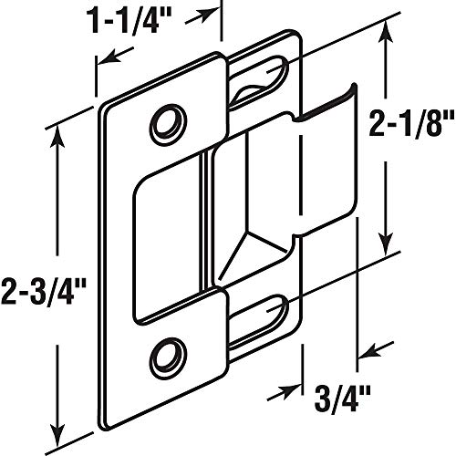 Defender Security U 10278 Two Piece Adjustable Door Strike, Chrome Plated (Single Pack)