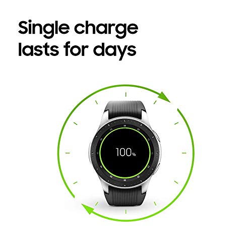 SAMSUNG Galaxy Watch (46mm) Heart Rate Monitor, Silver (Bluetooth) US Version (Renewed)