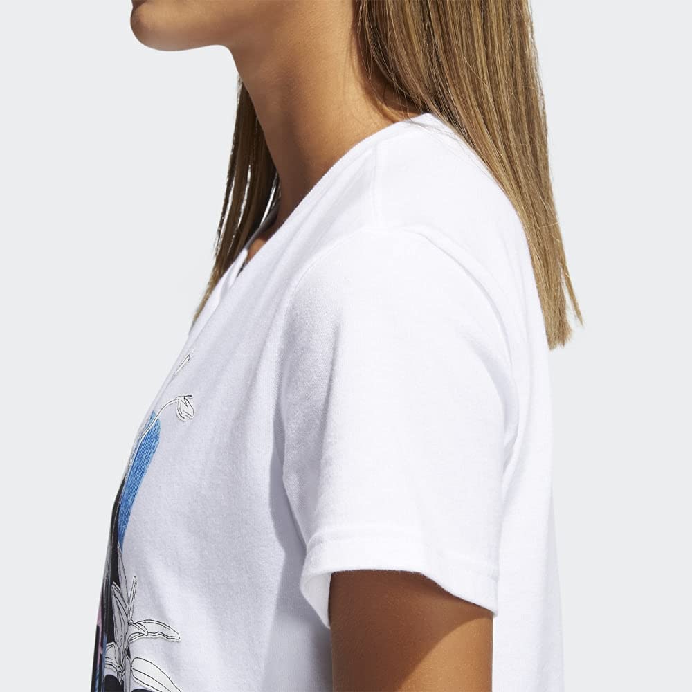 adidas womens Nini Graphics Tee White Large