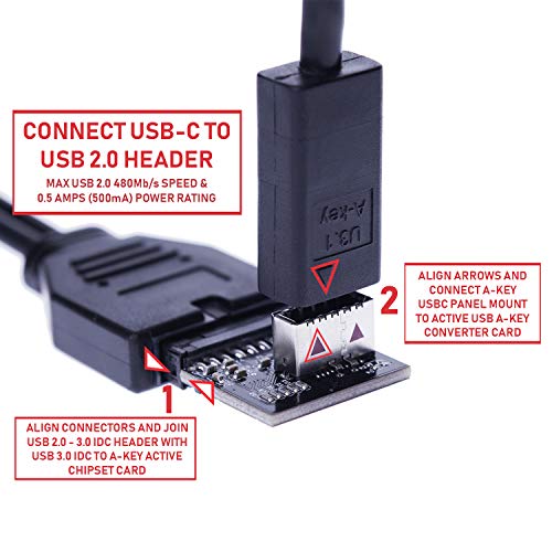 LINKUP USB 2.0 to USB 3.0/3.1 Upgrade Adapter, Noise Reduction, Shielded, 26 cm, Backed by 1-Year Warranty