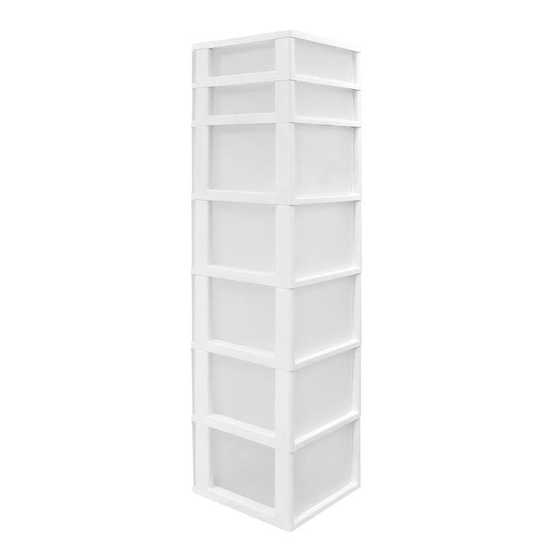 MQ Eclypse 7-Drawer Plastic Storage Unit in White