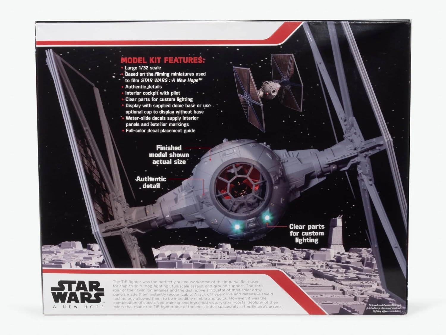 Skill 2 Model Kit Tie Fighter Episode IV β A New Hope (1977) Movie 1/32 Scale Model by AMT AMT1341