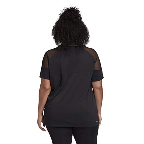 adidas womens Unleash Confidence Tee Black/White 1X