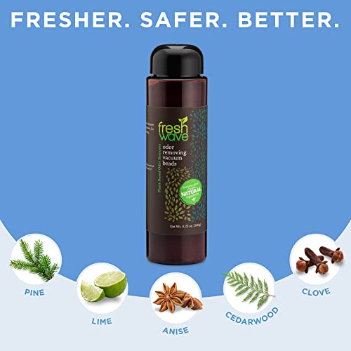 Fresh Wave Vacuum Odor Eliminating & Deodorizer Beads, 5.25 oz. | Safer Odor Relief | Natural Plant-Based Odor Eliminator | Odor Absorbers for Home | Keeps Vacuum Fresh Between Uses