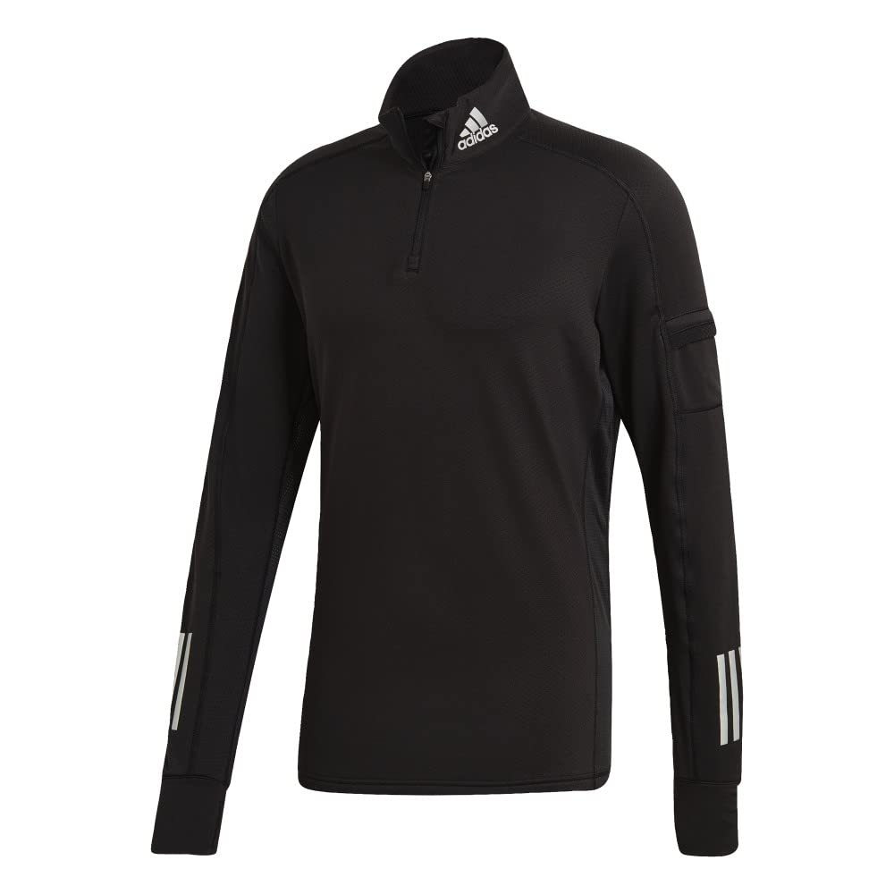 adidas Men's Own The Run 1/2 Zip Warm Sweatshirt, Black, X-Large