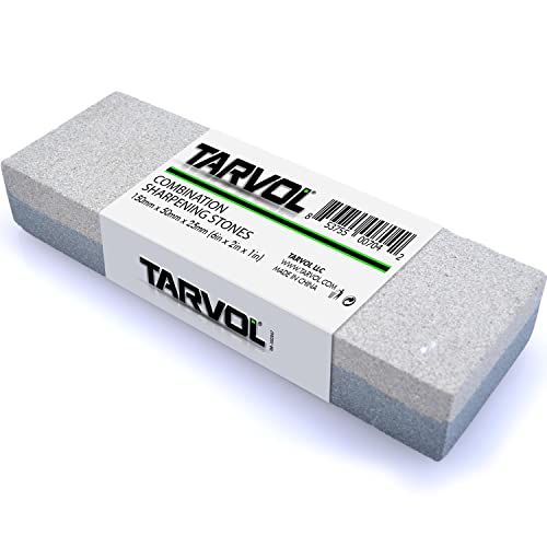 Combination Knife/Tool Sharpening Stone (2 Sided - Ultra Fine & Medium Grit) - Rectangle Sanding Stone Block - Perfect for Sharpening & Polishing Knives, Tools, Bits, Chisels