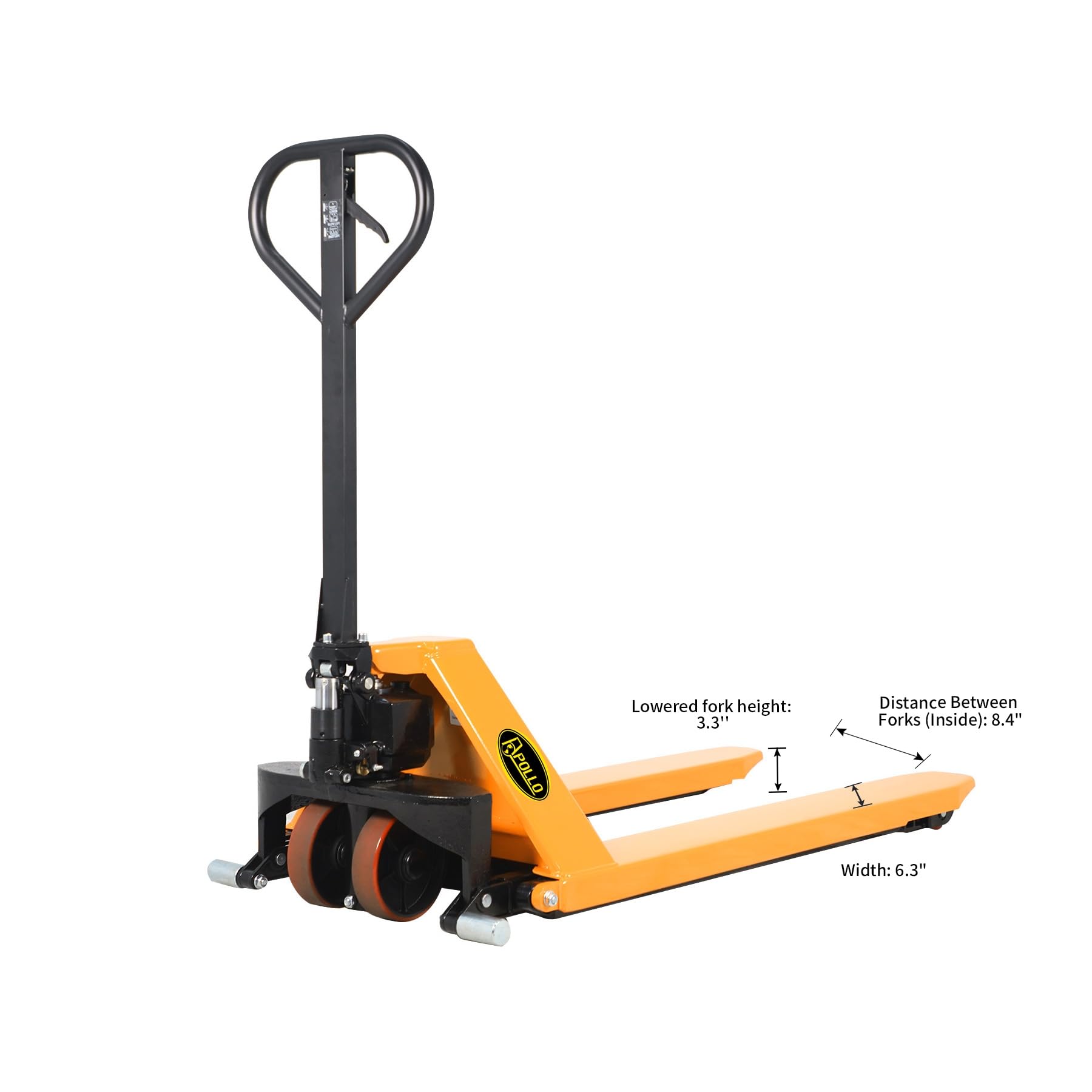 APOLLO Manual Scissor Pallet Jack High Lift Hand Truck 2200lbs Capacity 45" Lx21 W Fork Size for Material Handling Only Suitable for EU Pallets
