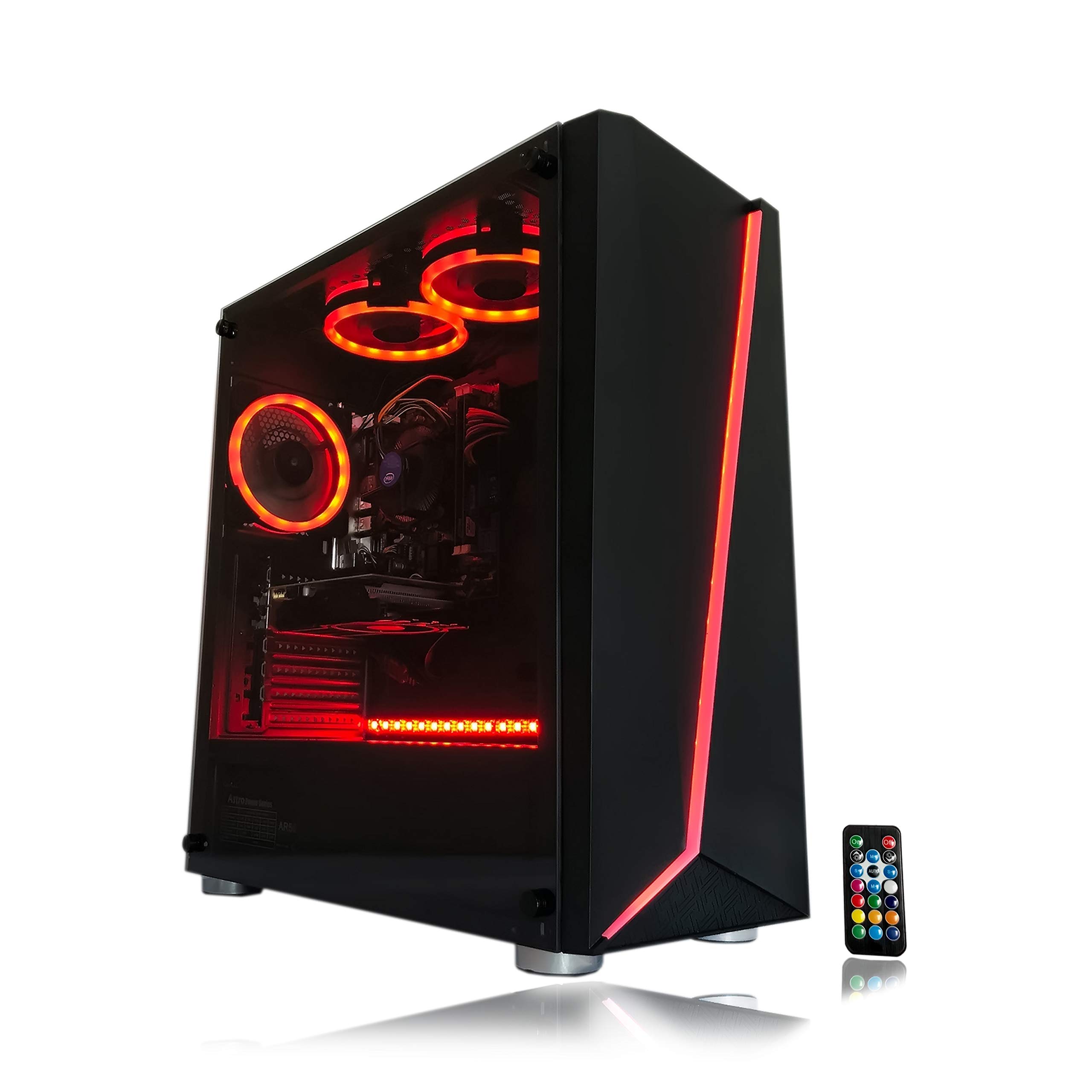 Alarco Gaming PC Desktop Computer Intel i7 3.40GHz,16GB Ram,1TB Hard Drive,Windows 10 pro,WiFi Ready,Video Card GTX 750 4GB, 3 RGB Fans with Remote
