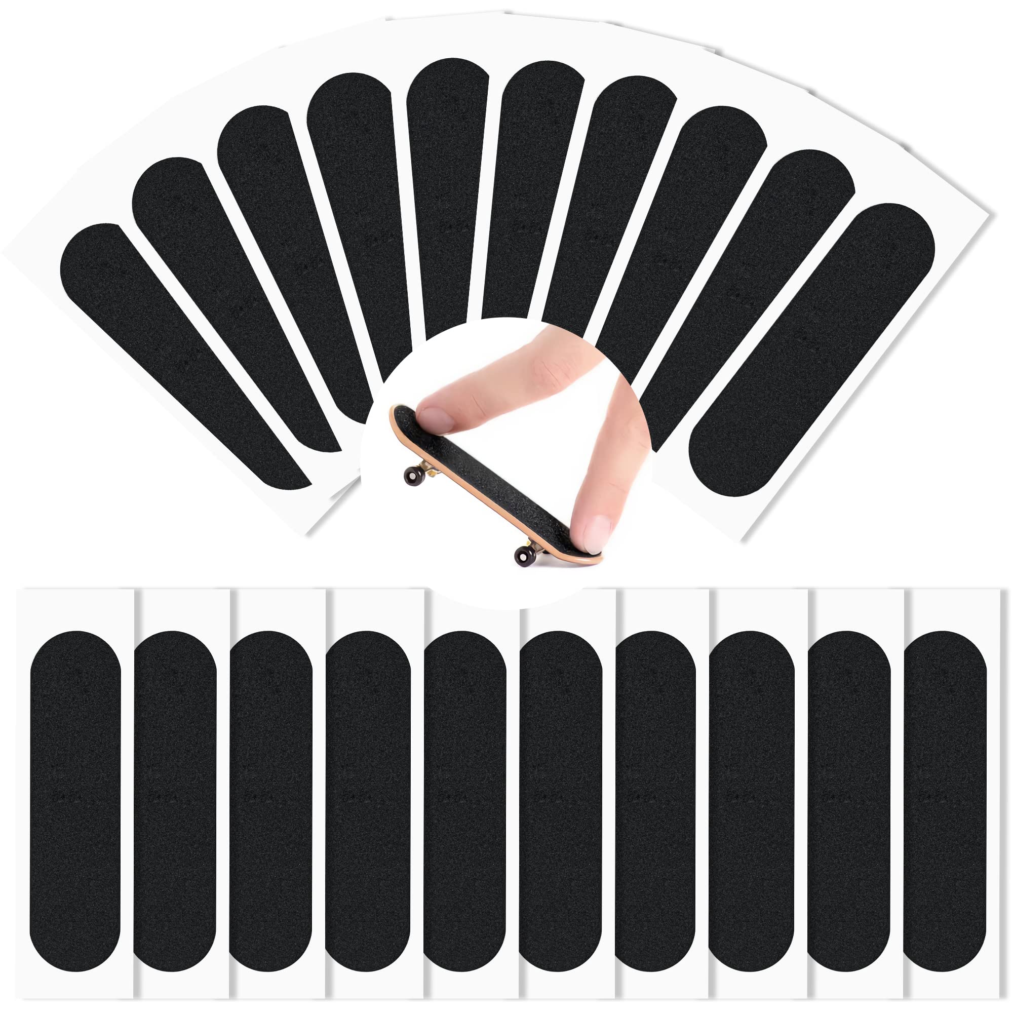 Haisalin 20Pcs Fingerboard Grip Tape, Precut Fingerboard Foam Grip Tape,Foam Grip Tape for Fingerboards, Precut & One Step Instal(20)