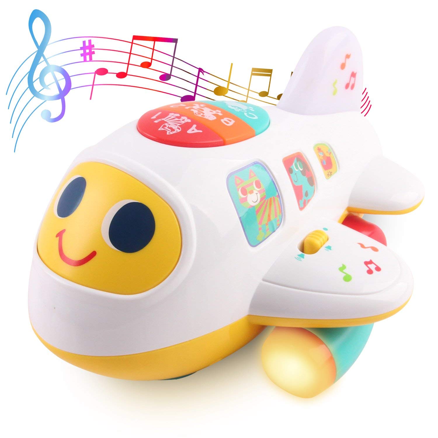 CoolToys My First Plane Airplane Toy for Toddlers and Babies for Learning Letters, Numbers and Colors - Lights Up, Sings, and Moves Around