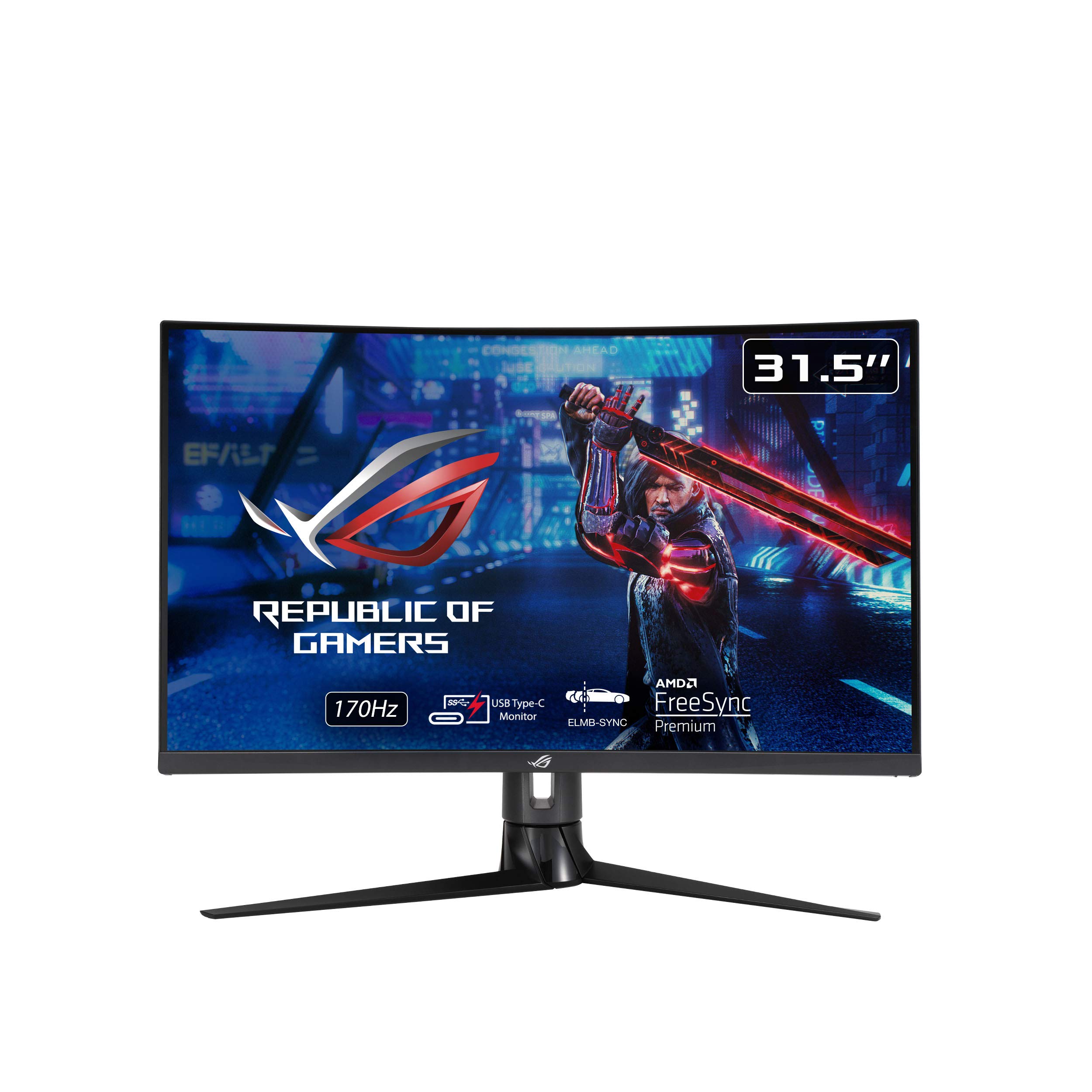 ASUS ROG Strix 31.5” 1440P Curved Gaming Monitor (XG32VC) ROG Sheath Extended Gaming Mouse Pad Bundle