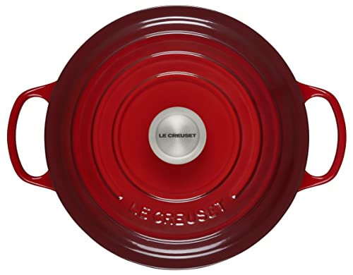 Le Creuset Enameled Cast Iron Signature Round Dutch Oven, 5.5 qt., Cerise