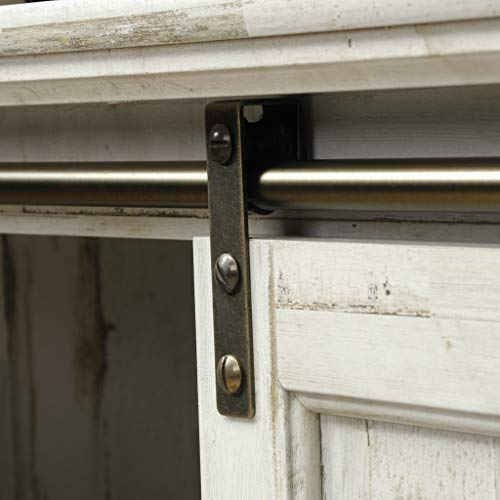 Sauder Barrister Lane Credenza, for TVs up to 60", White Plank finish