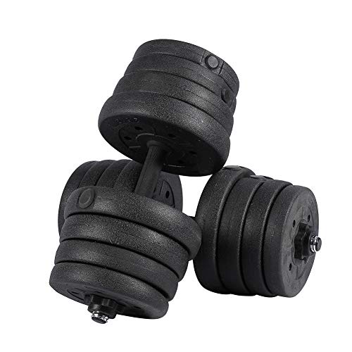 Adjustable Dumbbell Barbell Weight Pair 66 LBS Dumbbell Weight Set,Fitness Barbell Lifting with Adjustable Weight Plates and Handle Strength Training Workout Equipment for Office Gym Home