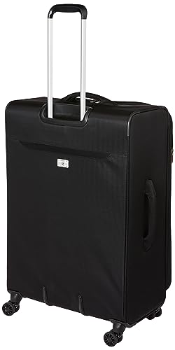 DELSEY Paris Sky Max 2.0 Softside Expandable Luggage with Spinner Wheels, Black, Checked-Medium, 24 Inch