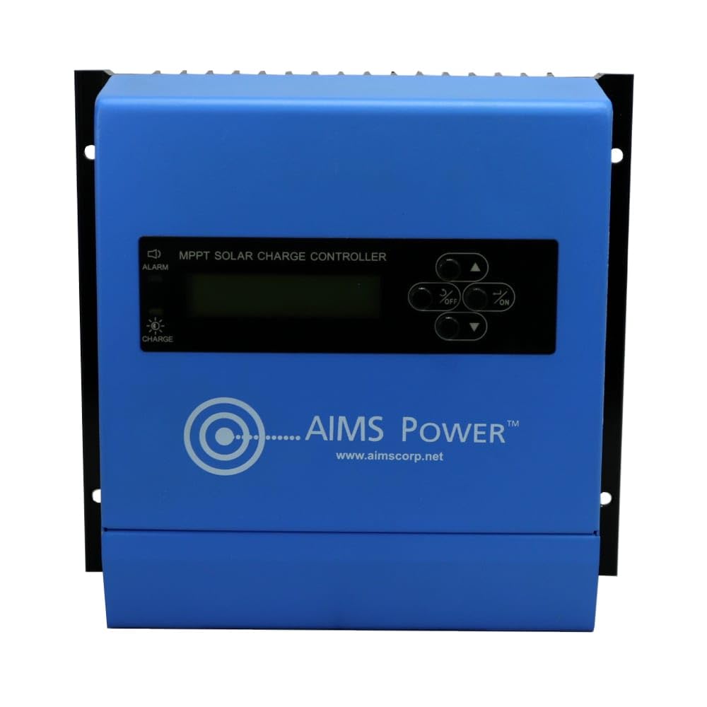 Aims Power SCC30AMPPT 30 AMP Solar Charge Controller, 12V or 24 Volt Solar Systems; 4 Stage Charging; Battery Type Selector; Stackable; Over Temp Protection