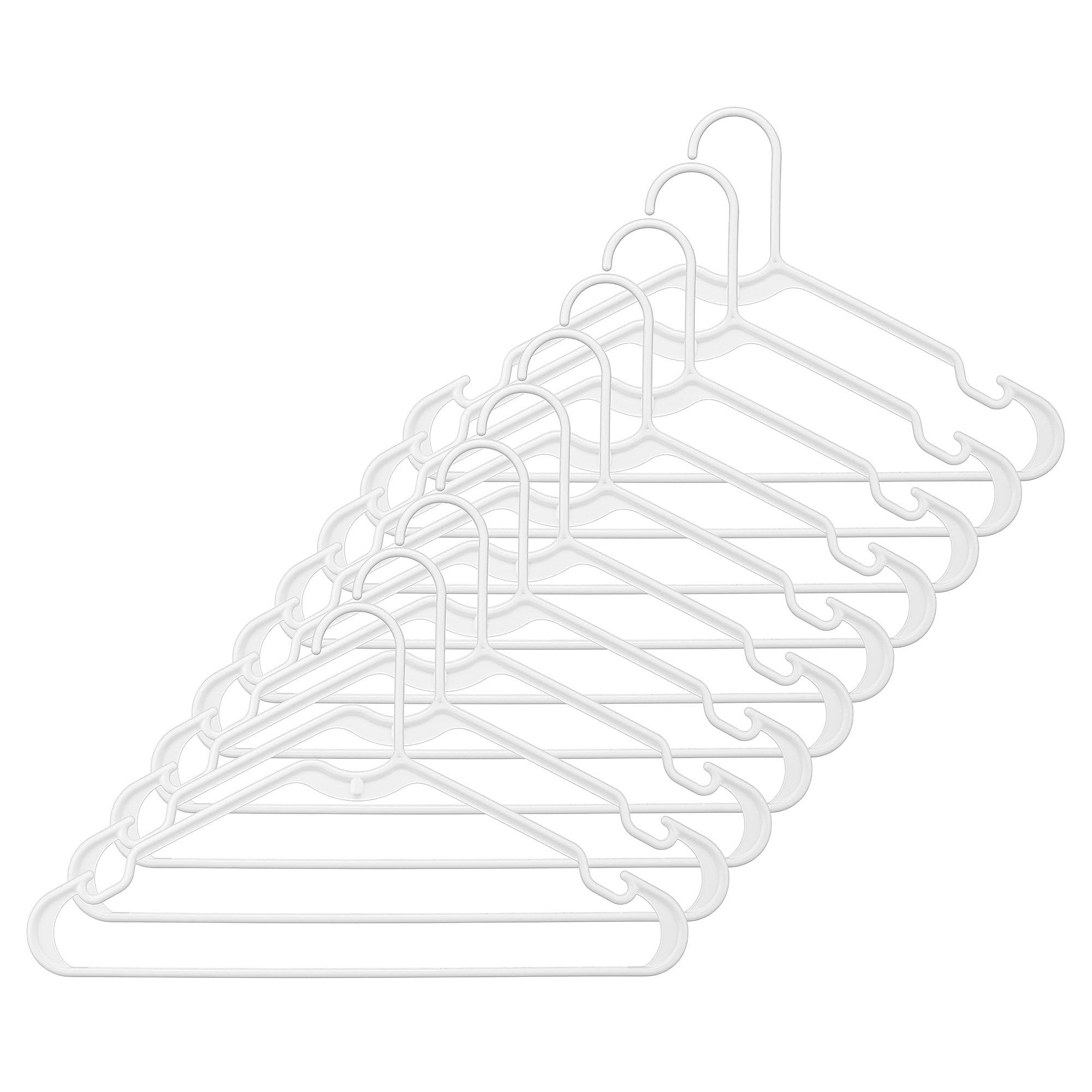 Whitmor Hanger Plastic WHTE 10PK