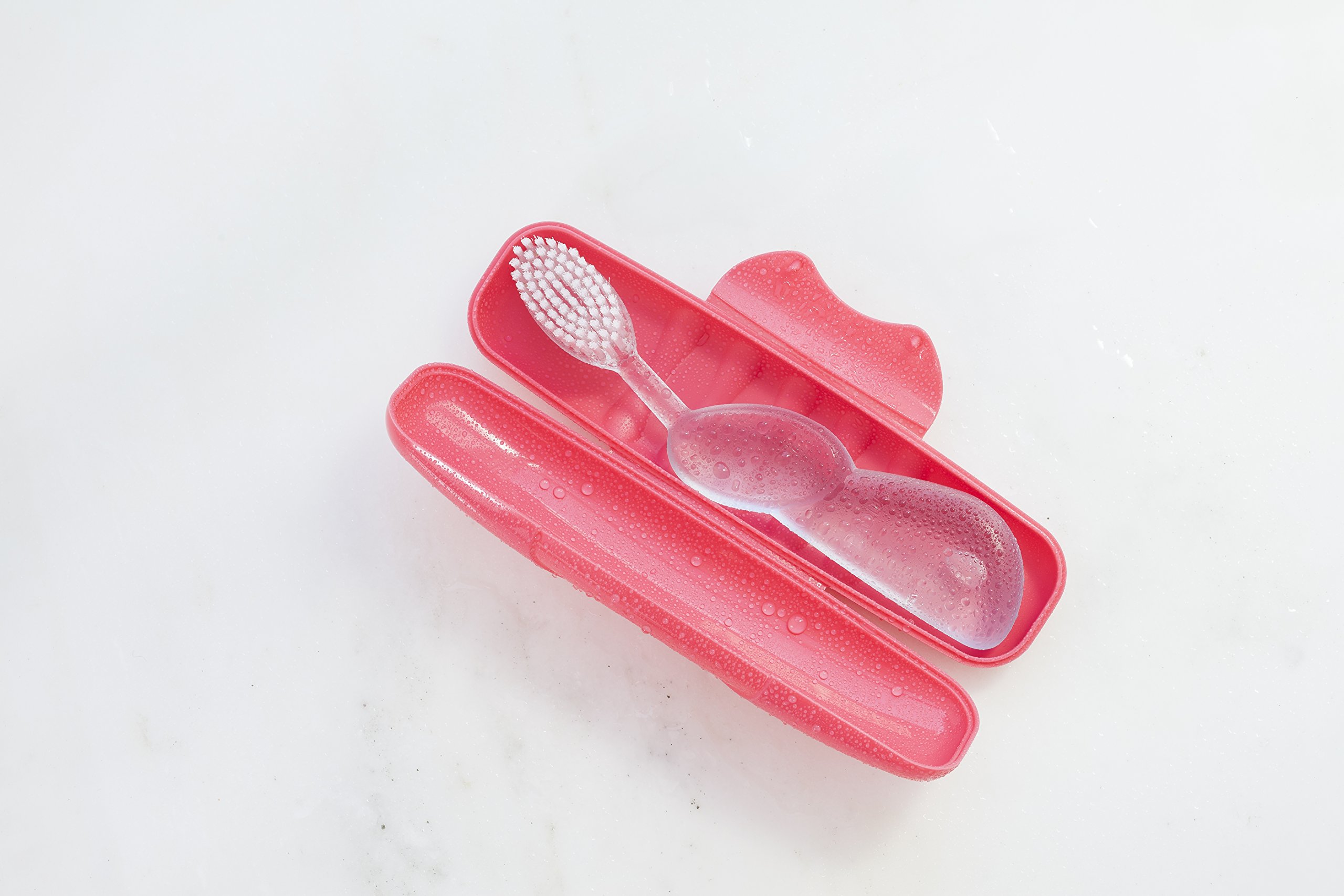 Radius Toothbrush Bundle - 1 Original Left Hand Toothbrush + 1 Travel Case [Colors May Vary]