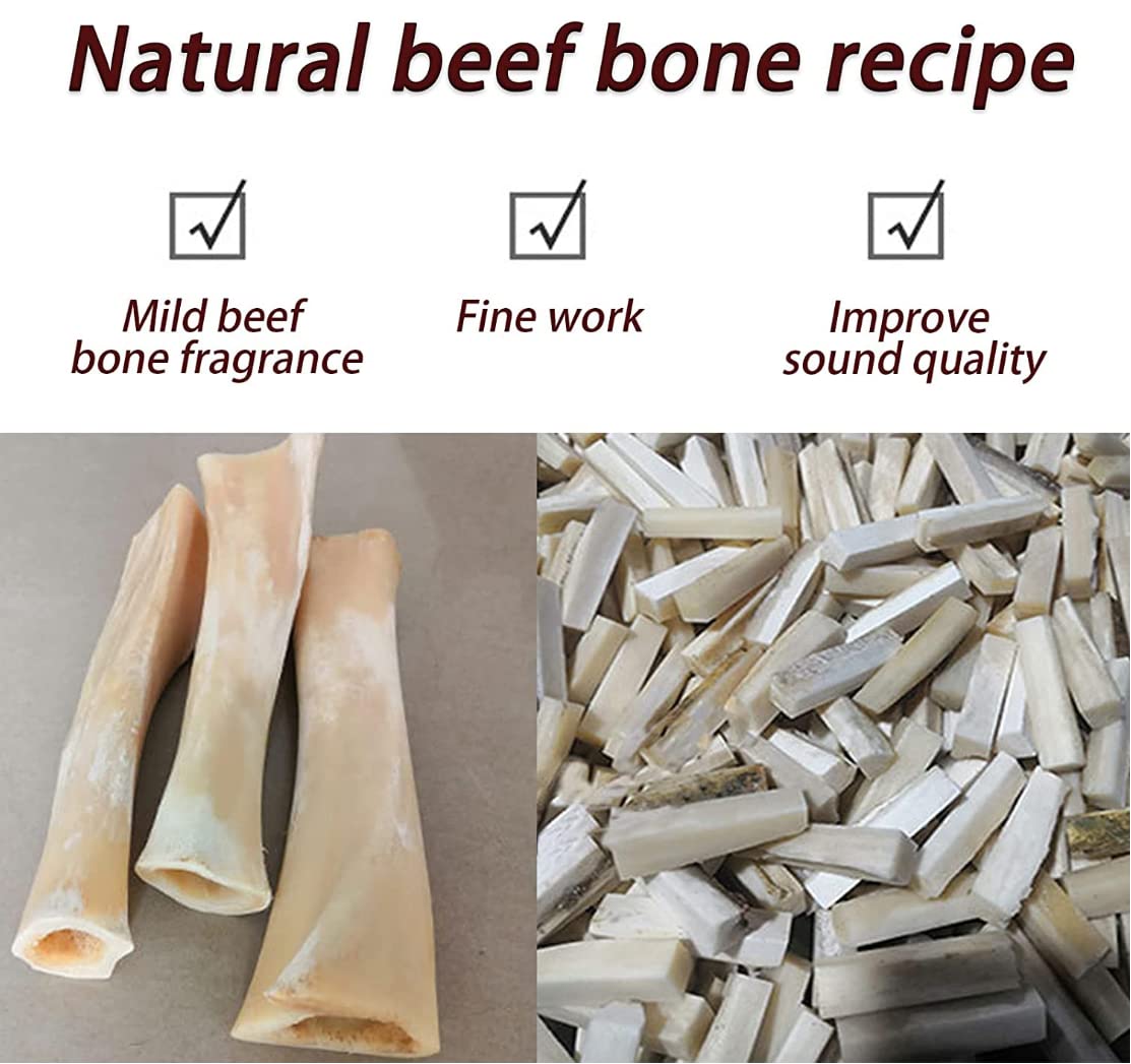 Cheerock 6Pcs Guitar Bone Nuts, Blank Guitar Bridge Saddle and Nut, Pure Bone Nut for Electric Bass Acoustic Classical Guitar Mandolin Banjo Ukulele DIY