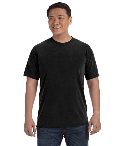 Comfort Colors mens Adult Short Sleeve Tee, Style 1717 T Shirt, Black, Large US