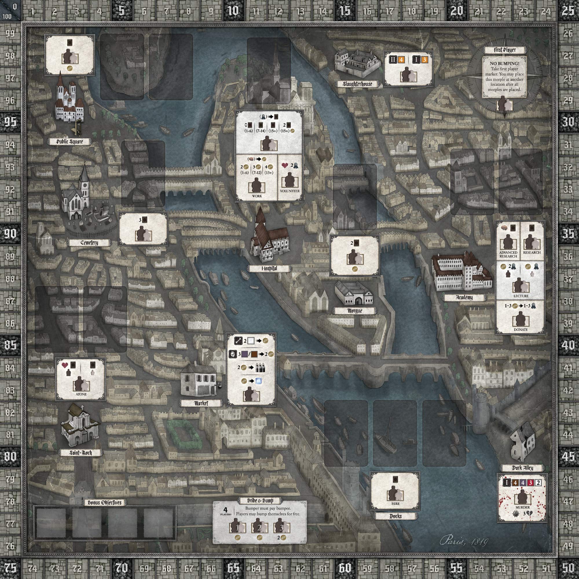 Abomination The Heir of Frankenstein Board Game - Create Monstrous Masterpieces in a Race Against Time! Horror Strategy Game, Ages 14+, 2-4 Players, 60-120 Min Playtime, Made by Plaid Hat Games