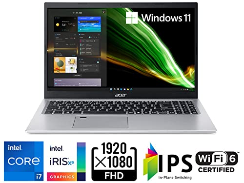 Acer Aspire 5 A515-56-702V Laptop | 15.6" Full HD IPS Display | 11th Gen Intel Core i7-1165G7 | Intel Iris Xe Graphics | 16GB DDR4 | 512GB SSD | WiFi 6 | Fingerprint Reader | BL Keyboard | Windows 11