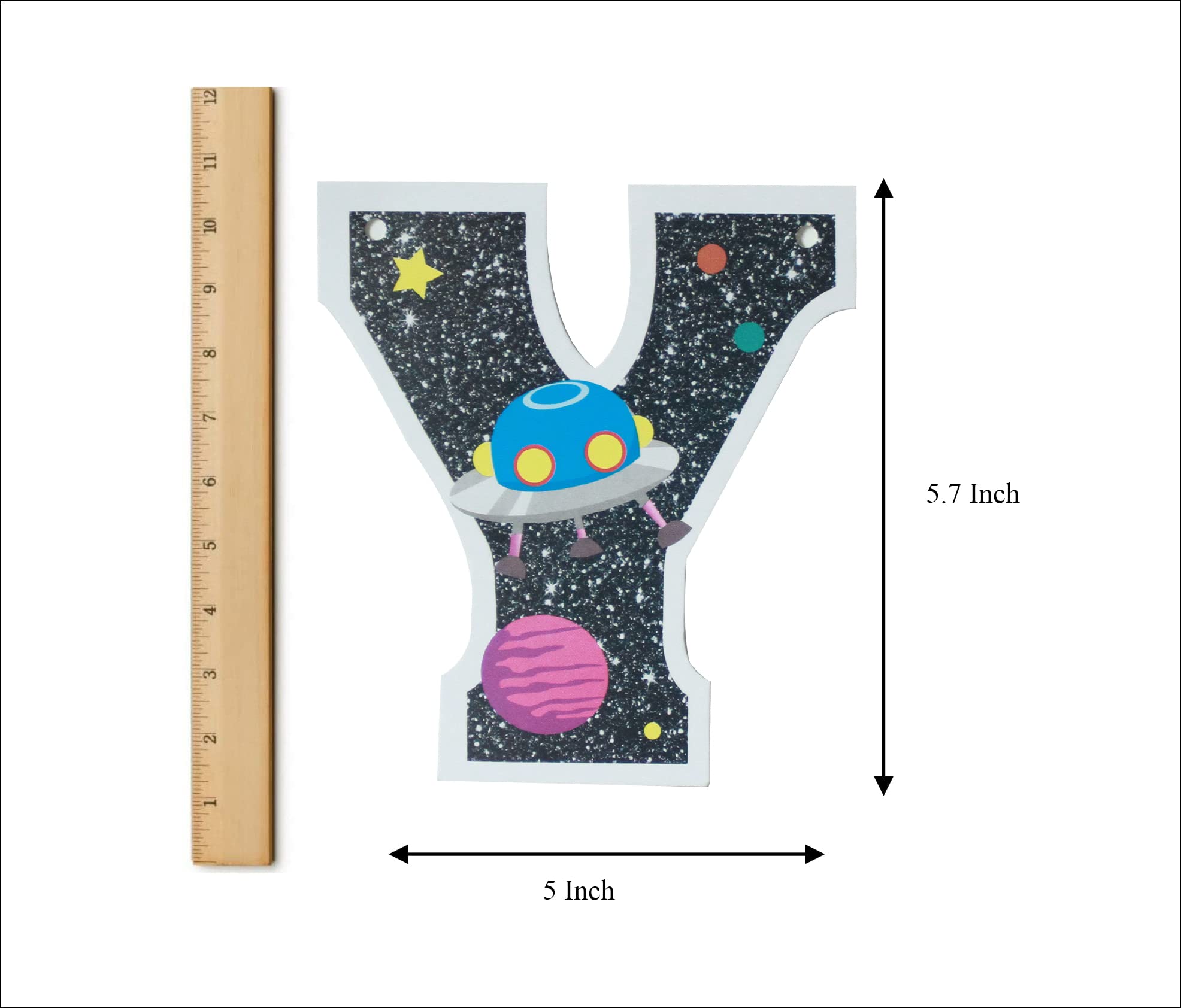 Kids Space Birthday Party banner Blue Astronaut Spaceship Theme Happy Birthday Banner Hanging Solar System Astronaut Space Theme Birthday Party Banner