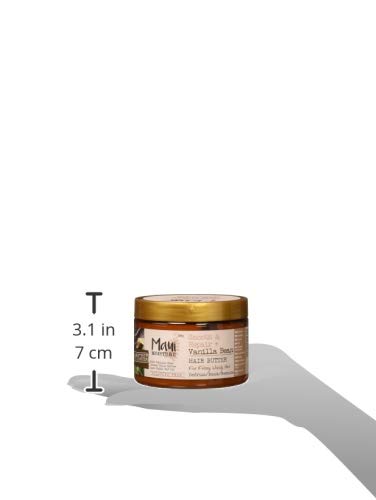 Maui Moisture Smooth & Repair Vanilla Bean Anti-Frizz Hair Butter Treatment, Coconut, 12 Ounce
