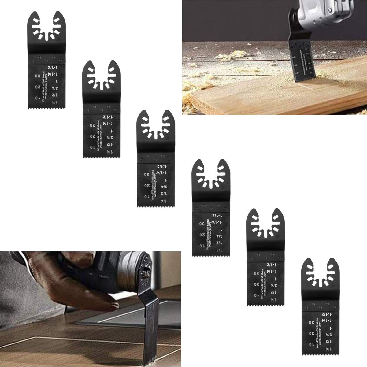 72 Piece Assorted Oscillating Tool Blades Oscillating Multi-Tool Quick Release Wood & Metal Saw Blades fits Dewalt Milwaukee Fein Makita Bosch Rigid Rayobi Craftman