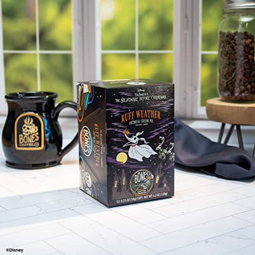 Bones Coffee Company Ruff Weather Flavored Coffee Bones Cups Oatmeal Creampie Flavor | 12ct Single-Serve Coffee Pods | Keurig Coffee Pod From Disney Tim Burton's The Nightmare Before Christmas