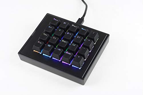 Max keyboard Falcon-20 Programmable Macropad Mechanical Keyboard, Backlit Multicolor LED, Cherry MX RGB Switch (Cherry MX RGB Brown)