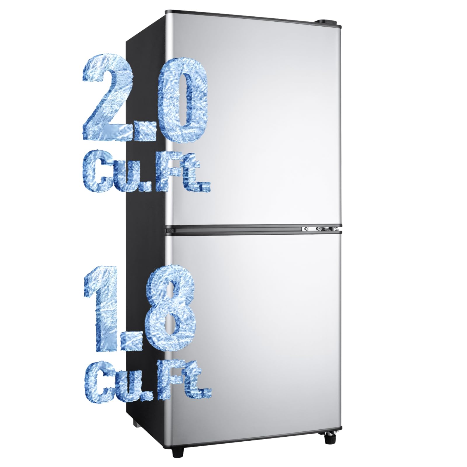 Anypro 3.8 Cu.Ft Mini Fridge with Bottom Freezer, 2 Door Small Refrigerator with Freezer, Small Fridge with 7 Adjustable Temperature Settings, Compact Refrigerator for Bedroom, Dorm, Office, Apartment