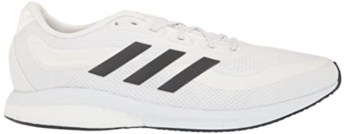 adidas Men's Supernova + Running Shoe, White/Core Black/Dash Grey, 6