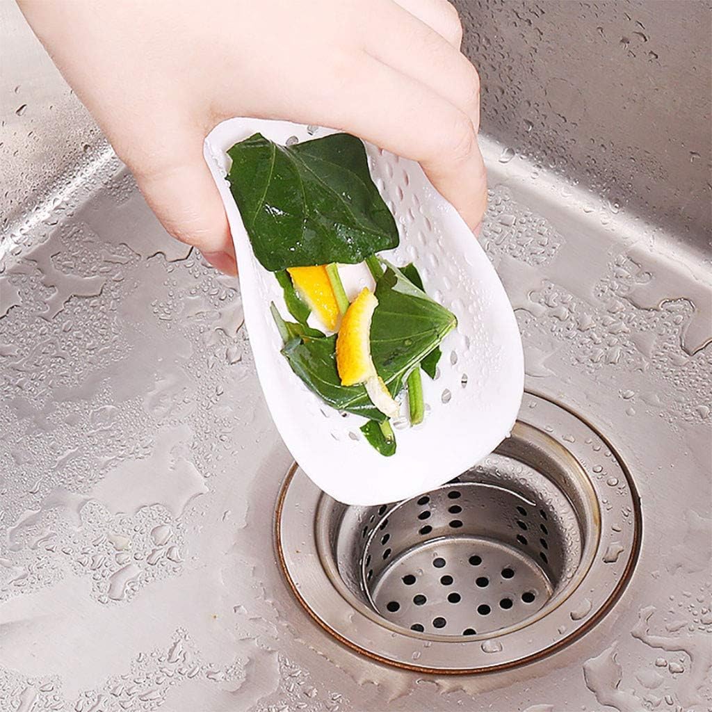 White Drain Hair Catcher, Silicone Shower Drain Hair Catcher Cover with Detachable Suction Cups Drain Hair Strainers Bathroom Sink and Bathtub Drain Strainers