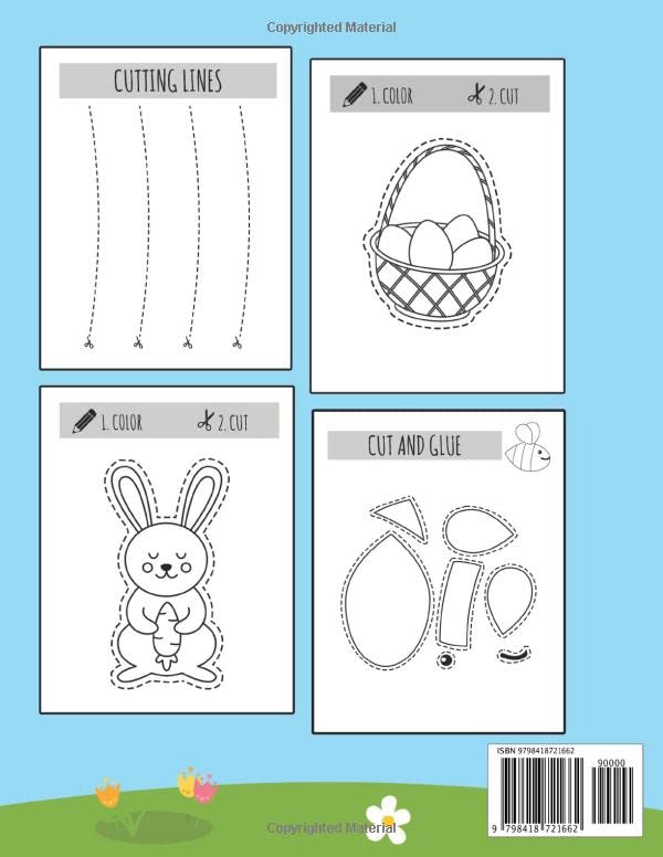 Easter Scissor Skills Activity Book for Preschoolers & Toddlers: Easter Basket Stuffers for Toddler: Easter Gifts for Kids