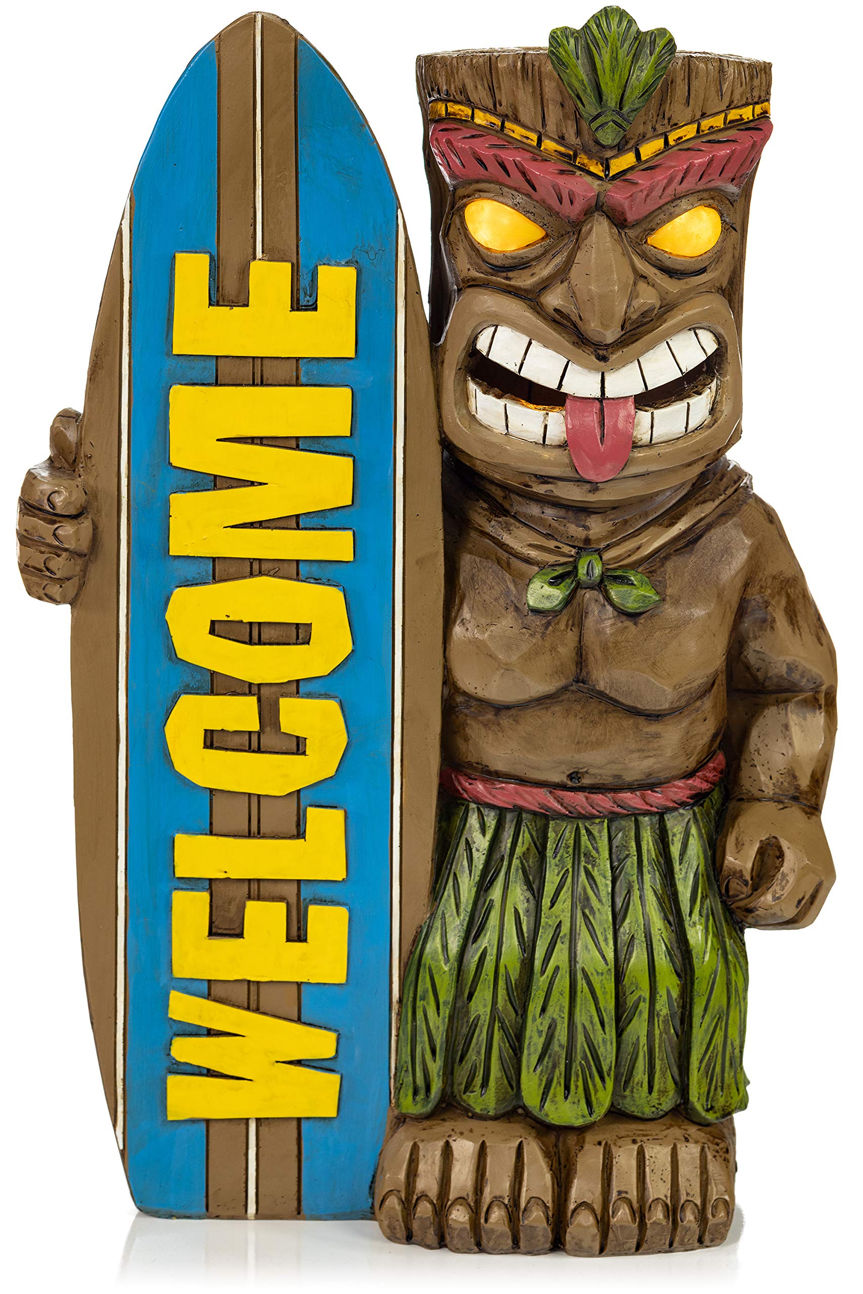 VP Home Triple Tiki Totem Solar Powered LED Outdoor Decor Garden Light
