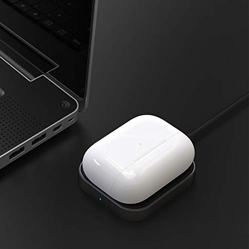 Wireless Charger, COSOOS Aluminum Wireless Charging Pad, 5W Lightweight Compact Charging Station Compatible with AirPods Pro, AirPods 2, AirPods Wireless Charging Case(Black)