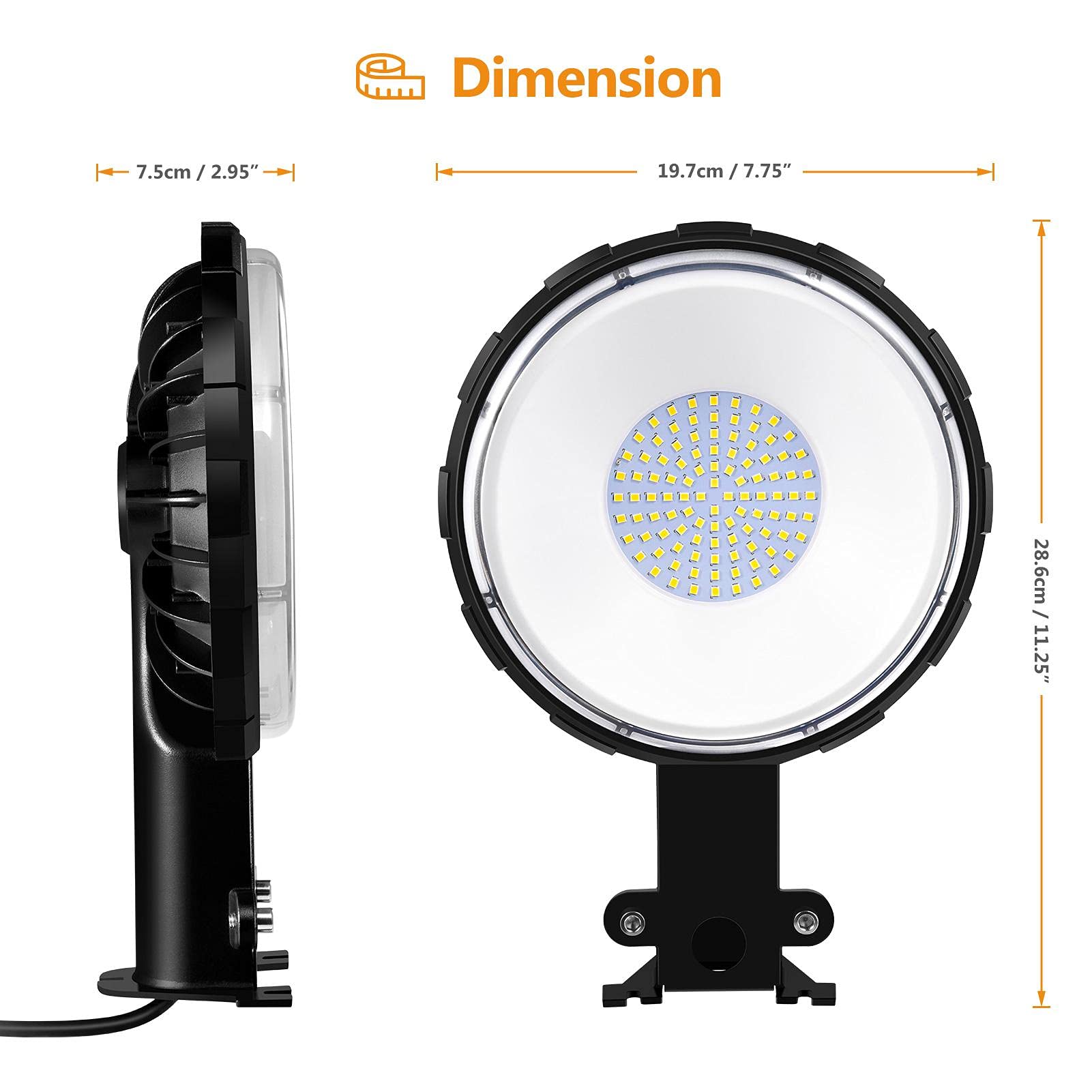 LED Barn Light 100W, 10000LM Dusk to Dawn Outdoor Area Lighting, 5000K Daylight Yard Lights, IP65 Waterproof LED Ceiling Security Lights for Outdoor Street Barns Garage Yard Warehouse Farmhouse
