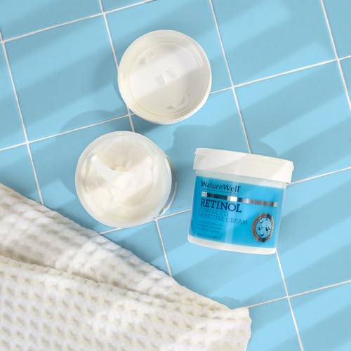 NATURE WELL Clinical Retinol Advanced Moisture Cream for Face, Body, & Hands, Boosts Skin Firmness, Enhances Skin Tone, No Greasy Residue, Packaging May Vary, 2 Pack (10 Oz Each)