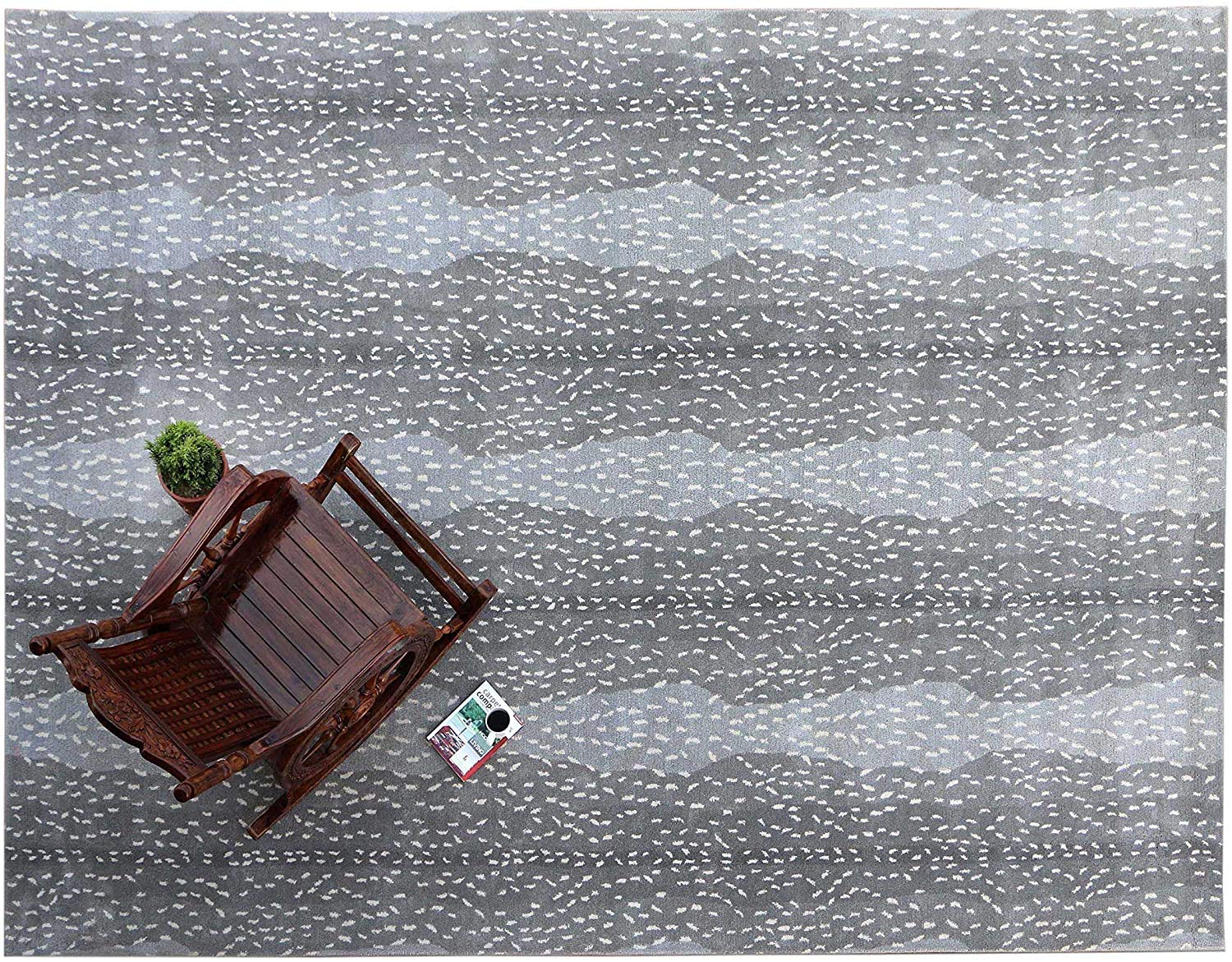Antelope Rug Grey tuft Rug Wool Rug 8x10 Handmade in India Area Rug for Living Room