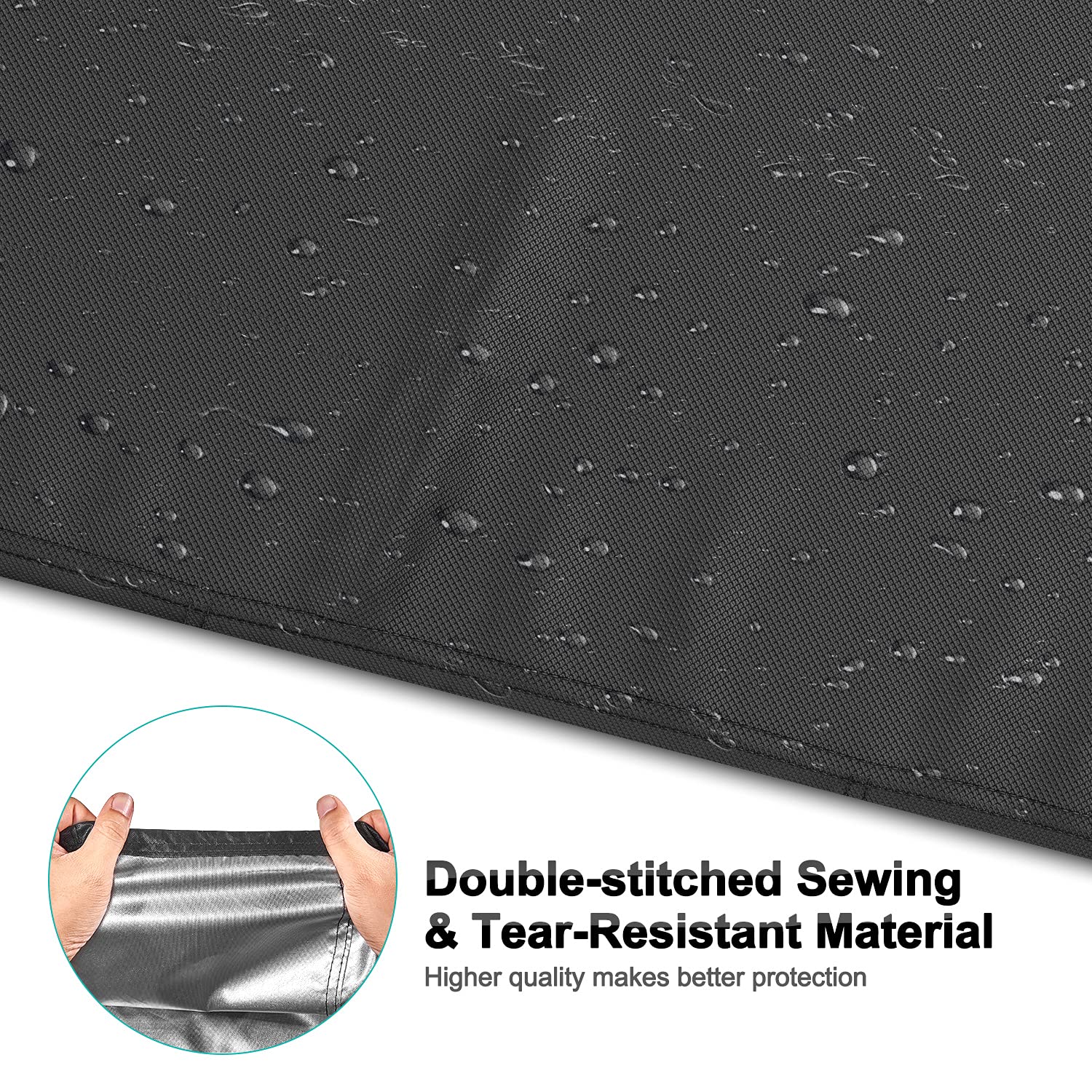BROSYDA Central Large Air Conditioner Cover for Outside Units, Waterproof & Windproof Outdoor AC Units Cover Black (30"x30"x32" Inch)
