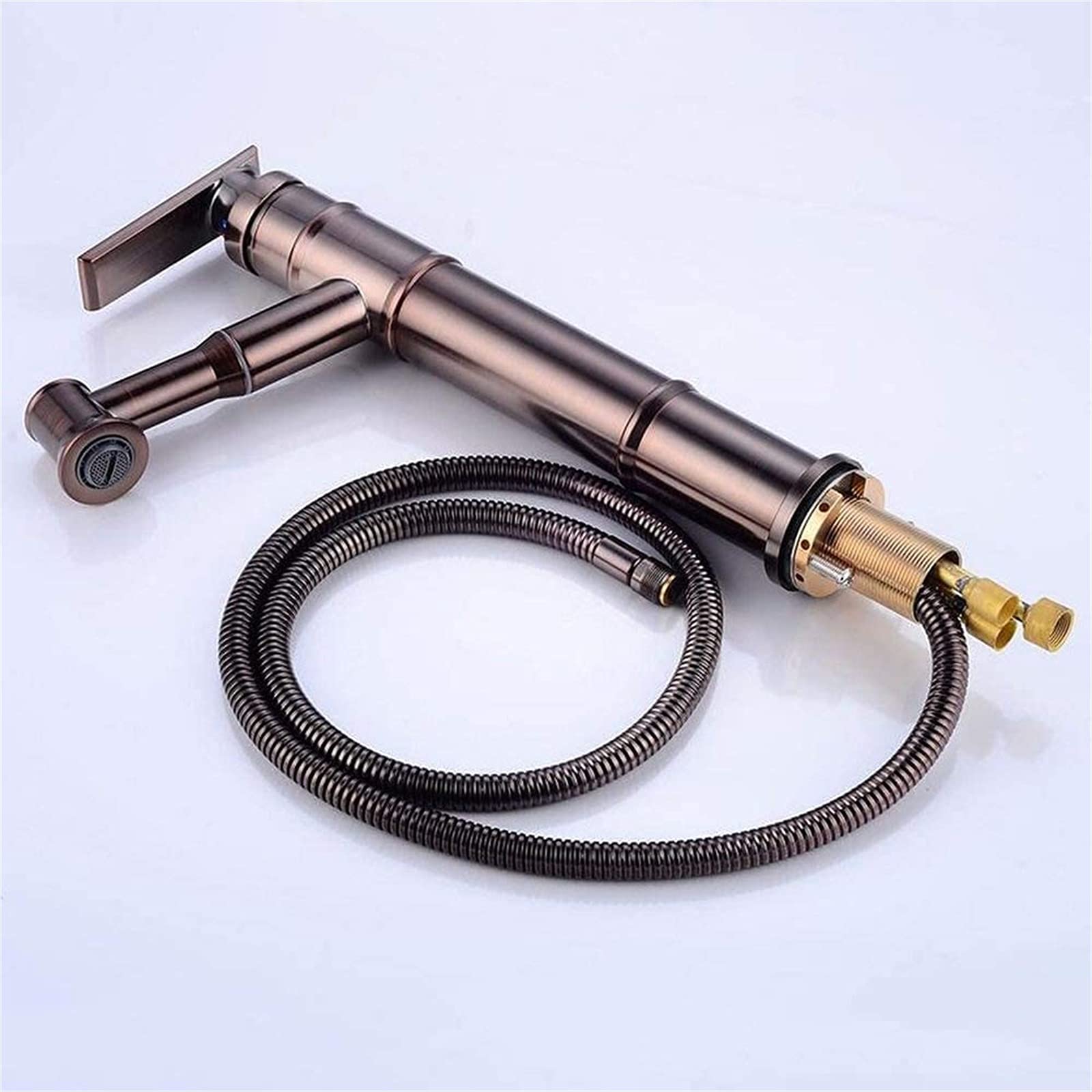 CHLDDHC Brass Bathroom Tap Retro Expandable with Removable Hand Blade Faucet Single Line Mixer Kitchen Faucet Bathtub Faucet